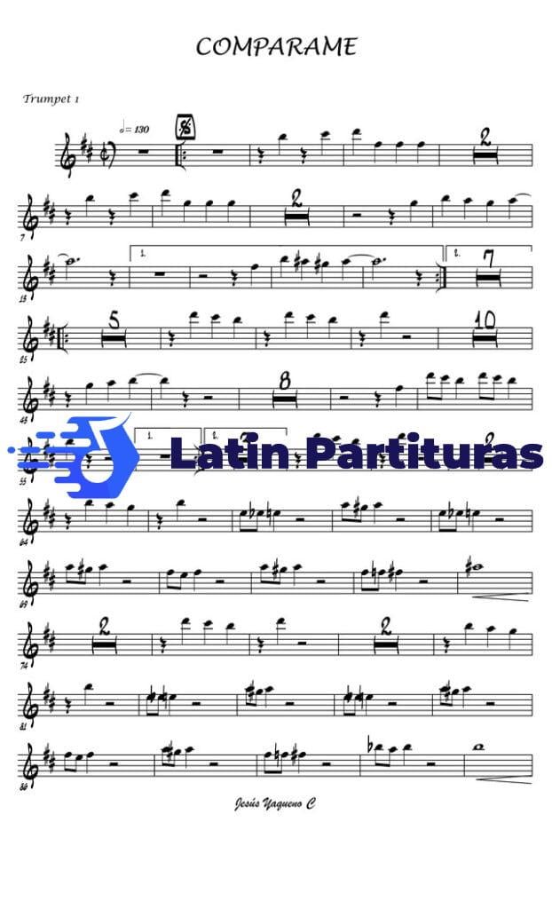 Agua Bella - Comparame - Latin Partituras
