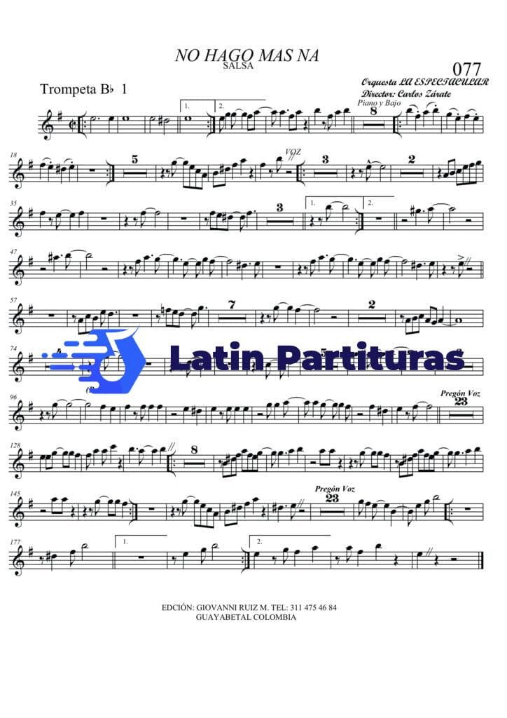 El Gran Combo - No Hago Mas Na - Latin Partituras