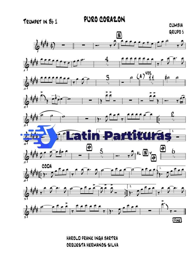 Grupo 5 - Puro Corazon - Latin Partituras