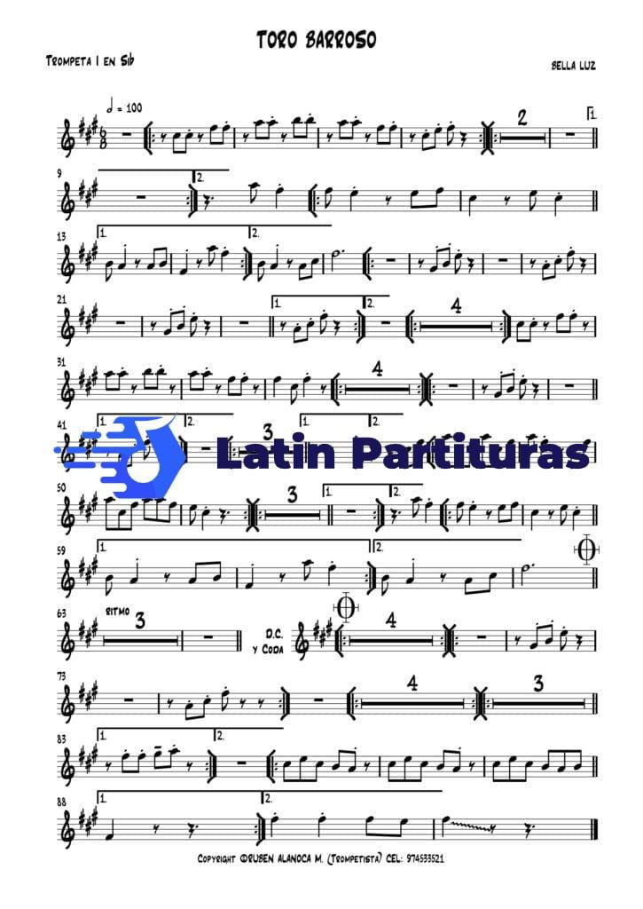 La Bella Luz - Toro Barroso - Latin Partituras