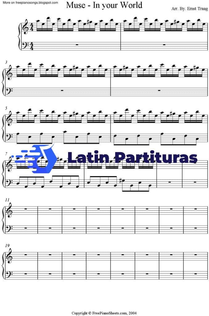 Muse - In Your World - Latin Partituras