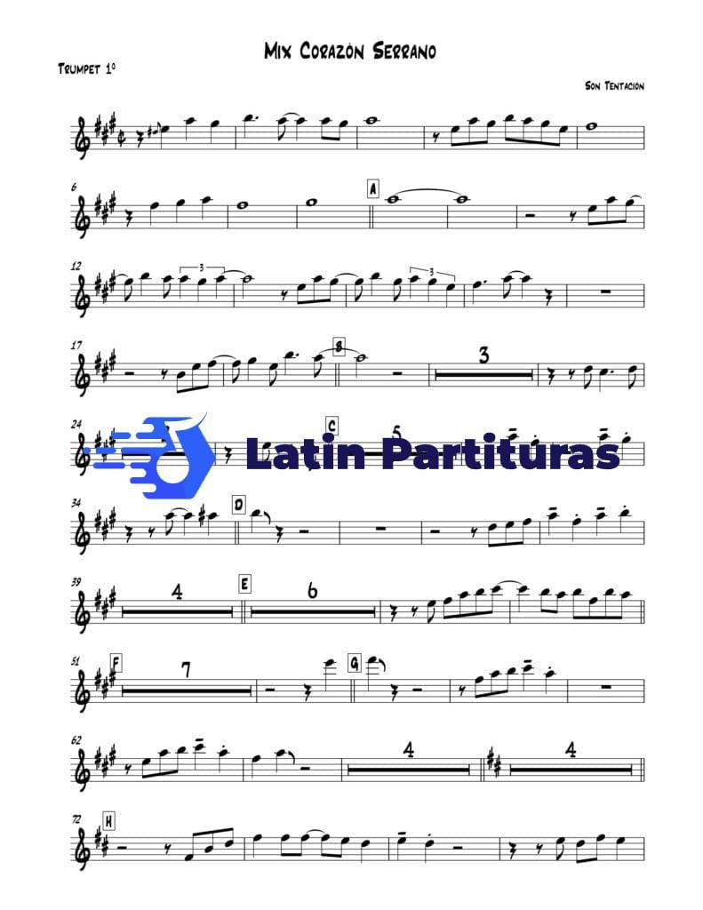 Son Tentacion - Mix Corazon Serrano - Latin Partituras Son Tentacion - Mix Corazon Serrano - Latin Partituras