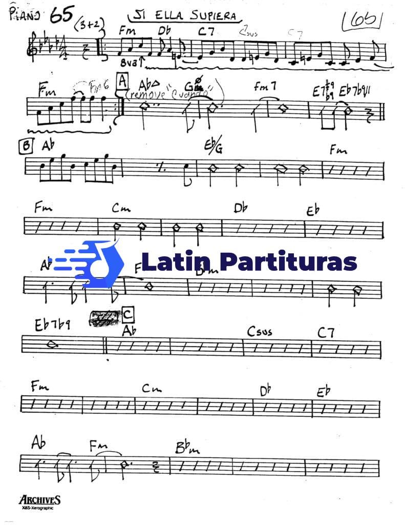 Tito Rojas - Si Ella Supiera - Latin Partituras