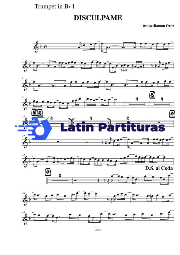 Toño Rosario - Disculpame - Latin Partituras