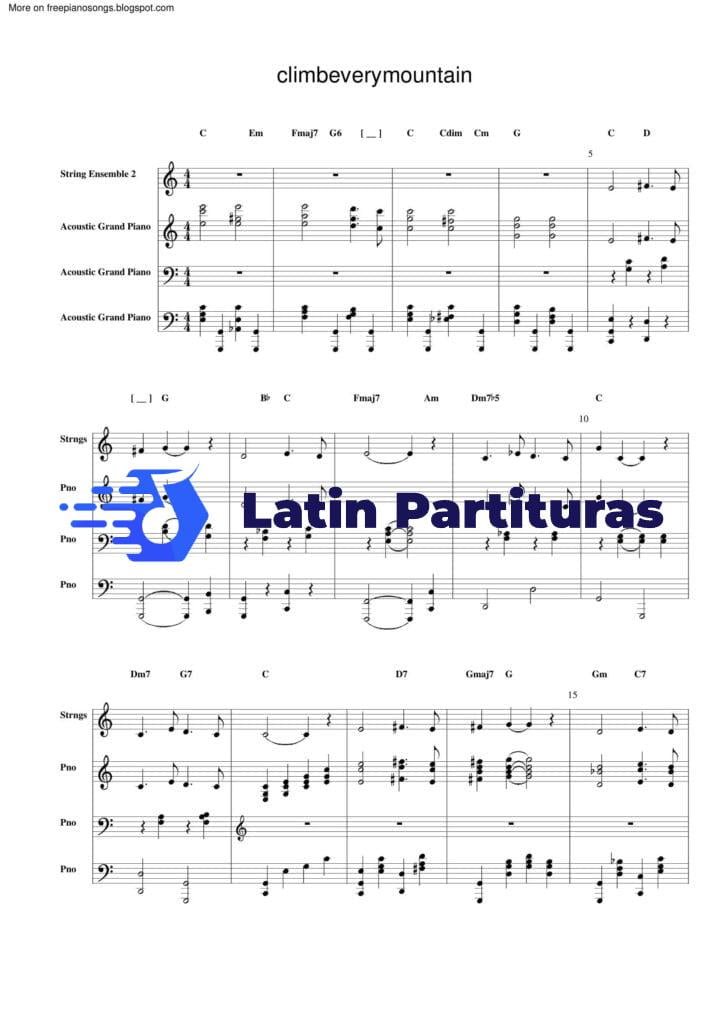 The Sound Of Music - Climb Every Mountain - Julie Andrews - Latin ...