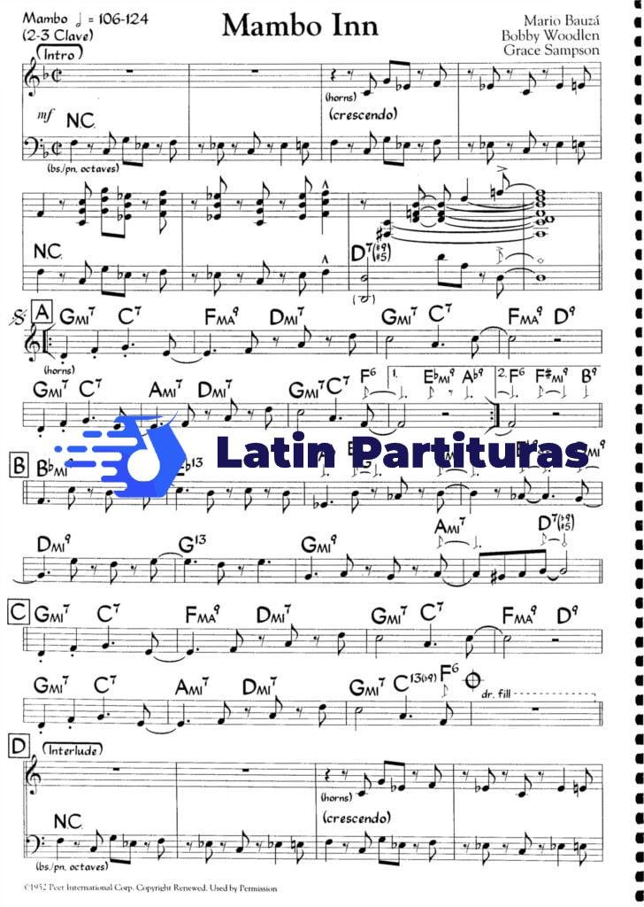 Mambo Inn - Mario Bauza - Latin Partituras