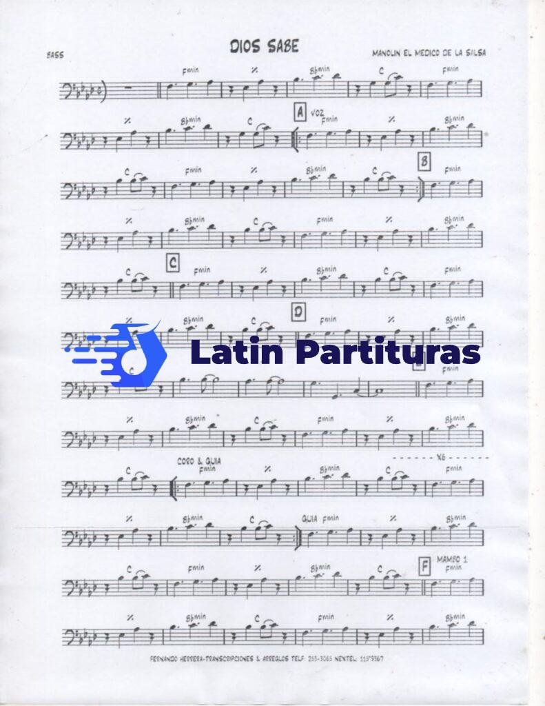 Manolin El Medico de La Salsa - Arriba De La Bola - Latin Partituras